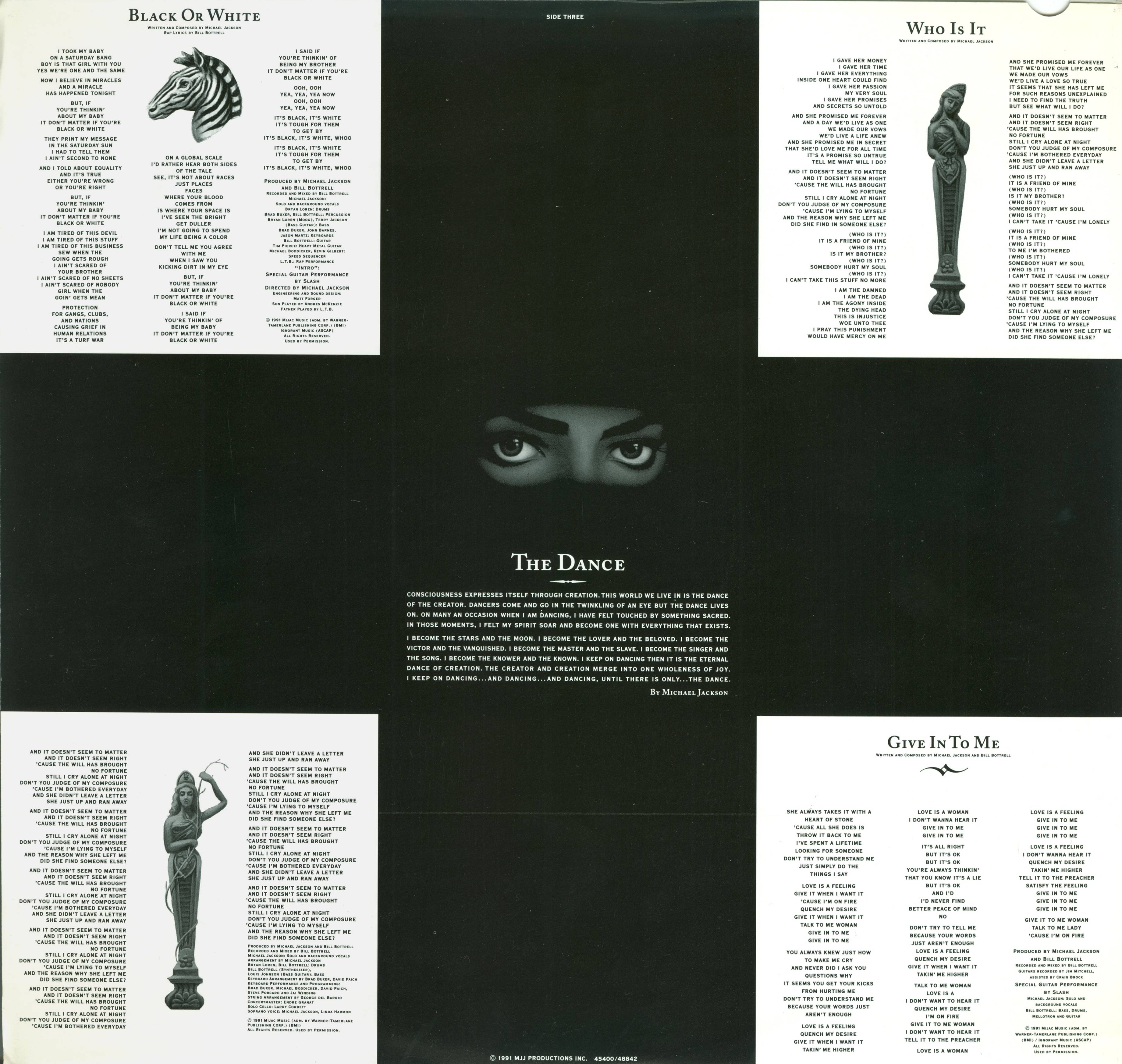 Michael Jackson Dangerous : LP Sleeve 3 canada | CD Covers | Cover ...